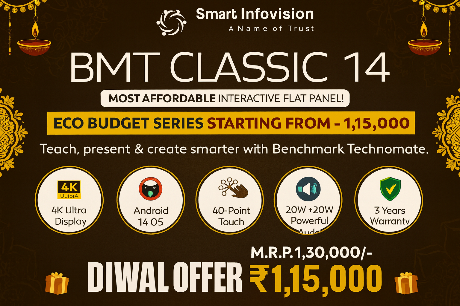 Benchmark Technomate Classic 14 – Affordable Interactive Flat Panel wi ...